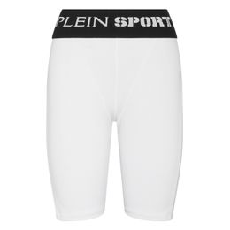 Plein Sport Damen Leggings "Basic", weiß, Gr. L, Obermaterial: 90% Polyester, 10% Elasthan, Hosen