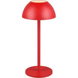 LED Außen-Tischleuchte my home, H:30cm Ø:13,5cm, rot, Leuchten, "Abbey Tischleuchte (Stück)", Outdoor Akku Tischlampe Pilzdesign, USB-C, 4-fach Touch