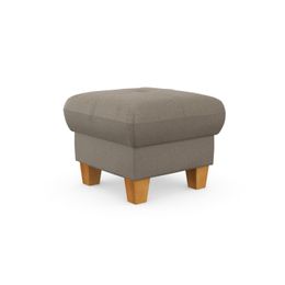 Polsterhocker Home Affaire, B:61cm H:46cm T:61cm, braun, 100% Polyester, Hocker, "Lindgren", mit Stauraum