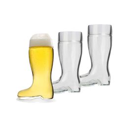 ST&Ouml;LZLE Bierglas "Biergl&auml;ser Stiefel 250 ml 3er Set transparent", transparent, Trinkgef&auml;&szlig;e