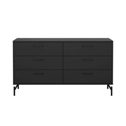 Kommode Inosign, B:138,7cm H:76,76cm T:39,8cm, schwarz, Spanplatte, Schlafzimmer, Sideboards, "Dana, Aufbewahrung, Schubladenschrank, Stauraum",