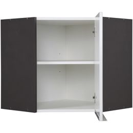 Eckh&auml;ngeschrank KOCHSTATION, B:60cm H:57cm T:60cm, wei&szlig;, Holzwerkstoff, MDF, K&uuml;che, Schr&auml;nke, "KS-Brindisi", praktischer Stauraum in der Ecke