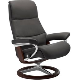 stressless "View" Set, Relaxsessel mit Hocker, mit Signature Base, Gr&ouml;&szlig;e M,Gestell Braun