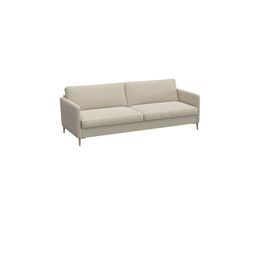 3-Sitzer FLEXLUX, B:214cm H:85cm T:92cm, wei&szlig;, 100% Polyester, Sofas, "Fiore, super Sitzkomfort durch Kaltschaum im Sitz", schmale Armlehnen, F&uuml;&szlig;e