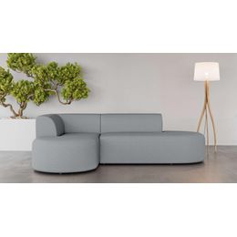 Ecksofa OTTO HOME, B:260cm H:73cm T:170cm, grau, 100% Polyester, Wohnzimmer, Sofas, "Ecksofa Tvinne mit Ottomane links oder rechts bestellbar",
