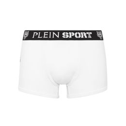 Plein Sport Herren Boxer "Tiger", Gr. L, wei&szlig;, Obermaterial: 48% Baumwolle, 48% Modal, 4% Elasthan, Unterhosen