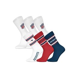 NFL Herren Kurzsocken "Socken NFL 6Pack Crew Socks 6er Pack", Gr. 39new england patriots, wei&szlig;, Obermaterial: 58% Baumwolle CO. 39% Polyester PES. 3%