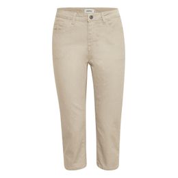 oxmo Damen 3/4-Jeans "3/4-Hose OXPam", beige, Gr. 38, Obermaterial: 68% Baumwolle CO. 29% Polyester PES. 3% Elasthan EL., Hosen