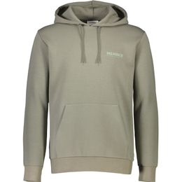 LINDBERGH Herren Hoodie, gr&uuml;n, Gr. L, bedruckt, Sweatware, Obermaterial: 76% Baumwolle, 17% Polyester, 7% Elasthan, Sweatshirts, Mit Schriftzug