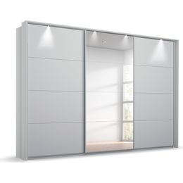 Schwebet&uuml;renschrank Rauch, B:278cm H:214cm T:68cm, grau, Holzwerkstoff, Schr&auml;nke, "Kleiderschrank Schrank Garderobe OTELI inkl. 3 Innenschubladen",