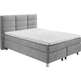 Boxspringbett, B:155cm L:210cm, grau, Westfalia Schlafkomfort, Bezug: 100% Polyester;Polsterung: 100% Polyester, Komplettbetten, wahlweise mit