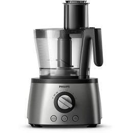 Philips Kompakt-K&uuml;chenmaschine "HR7778/00", B:26,5cm H:53cm T:29cm, schwarz, K&uuml;chenmaschinen, inkl. Knethaken, Entsafter, Standmixer und Zitruspresse