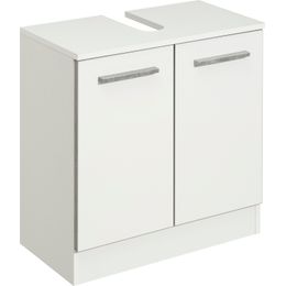 Waschbeckenunterschrank SAPHIR, B:60cm H:62cm T:33cm, wei&szlig;, Spanplatte, Schr&auml;nke, "Quickset 953 Unterbeckenschrank, 60 cm breit, 2 T&uuml;ren, Wei&szlig;