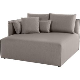 Ottomane OTTO HOME, B:138cm H:86cm T:128cm, grau, 100% Polypropylene, Sofas, "Nöre", kurzes Lounge-Modul - zum Zusammenstellen, Breite 138 cm, Tiefe