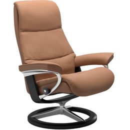 stressless "View" Set, Relaxsessel mit Hocker, mit Signature Base, Gr&ouml;&szlig;e M,Gestell Schwarz