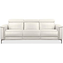3-Sitzer Home Affaire, B:222cm H:97cm T:100cm, beige, Echtleder 100% Echtleder;Kunstleder 100% Polyurethan, Sofas, "Lund, mit manueller und