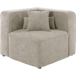 Sofa-Eckelement Home Affaire, B:93cm H:76,5cm T:93cm, grau, 100% Polyester, Polsterelemente, "Sundstrup", Modulserie, individuelle Zusammenstellung