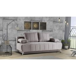 Schlafsofa WERK2, B:210cm H:95cm T:95cm, grau, 100% Polyester, Wohnzimmer, Sofas, "Troya Bettsofa mit Bettkasten und Federkern, Breite 210cm",