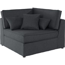 Sofa-Eckelement OTTO HOME, B:99cm H:75cm T:100cm, grau, Baumwollmix (60% Baumwolle/40% Leinen);Struktur fein (100% Polyester);Samtoptik (100%