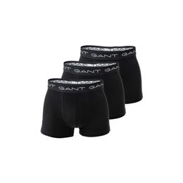 Gant Herren Boxershorts "Boxershort 3er Pack", Gr. S, schwarz, Obermaterial: 95% Baumwolle CO. 5% Elasthan EL., Unterhosen