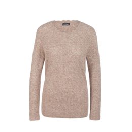 GOLDNER Damen Strickpullover "Femininer Ajourpullover aus hochwertigem Melange-Garn", beige, Gr. 40, Obermaterial: 68% Polyacryl PAN. 12% Polyester