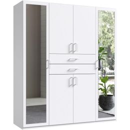 Kleiderschrank wimex, B:180cm H:207cm T:58cm, weiß, Kinderzimmer, Schränke, "Diver Drehtürenschrank mit Spiegel, 180, 225 o. 270cm breit", Bestseller