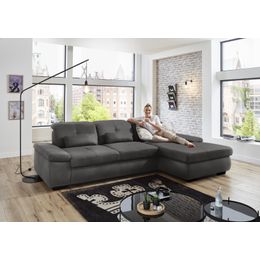 Ecksofa DIE PLANBAR, B:309cm H:85cm T:195cm, grau, 85% Polyester;15% Nylon, Wohnzimmer, Sofas, "MP-IN16012 L-Form, mit Kaltschum-Polsterung", inkl.
