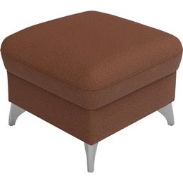 Sit & More Polsterhocker SIT & MORE, B:63cm H:48cm T:74cm, braun, 100% Polyester, Hocker, "Astoria", Passend zur "Astoria"-Serie