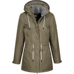 LPO Damen Parka "PAISLEY II NEW WOMEN", grau, Gr. 48, 100% Polyester, Jacken, leicht wattierter Parka mit abnehmbarer Kapuze