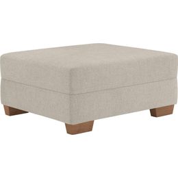 Hocker MR. COUCH, B:98cm H:44cm T:82cm, beige, Novaclean Avanti (100% Polyester), Wohnzimmer, Hocker, "Hilla", Mit Federkern, wahlweise mit