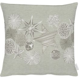 Kissenh&uuml;lle Apelt, B:49cm H:1cm L:49cm, grau, Polyester, Obermaterial: 70% Polyester, 30% Viskose, Kissenbez&uuml;ge, "4708", 4708 49X49