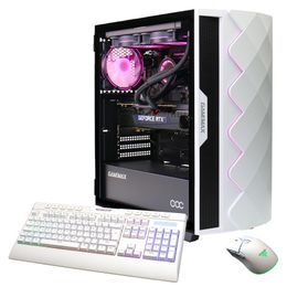 GAMEMAX Gaming-PC "Diamond WT 7702 AMD Ryzen 5 9600X RTX 5060 32GB DDR5 1TB SSD", Microsoft Windows 11 Home (64 Bit), 32 GB RAM 1.000 GB SSD, wei&szlig;,