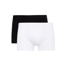 Calida Herren Boxershorts "Boxershort New Boxer Cotton Code 2er Pack", Gr. L, schwarz, Obermaterial: 95% Baumwolle CO. 5% Elasthan EL., Unterhosen