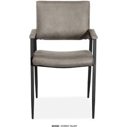 Esszimmerstuhl OMG DESIGN, B:46cm H:89,5cm T:64,5cm, beige, Polyester, St&uuml;hle, "Bodie", bequemer Armlehnenstuhl, pflegeleichter Bezug