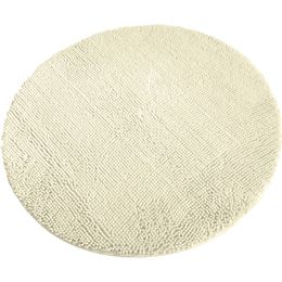 Badematte Kinzler, H:18mm, beige, Polyester, Badematten, "Chenille", Badteppich, Uni Farben, weich, als rechteckig & halbrund erhältlich