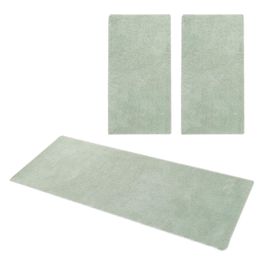Hochflor-Bettumrandung my home, H:25mm, gr&uuml;n, Obermaterial: 100% Polyester, Bettumrandungen, "Microfaser Teppich Magong, besonders weich, sehr feiner