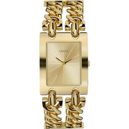 Guess Damen Quarzuhr "HEAVY METAL", gold, Armbanduhren, Armbanduhr, Damenuhr, Armband Kettengliederung