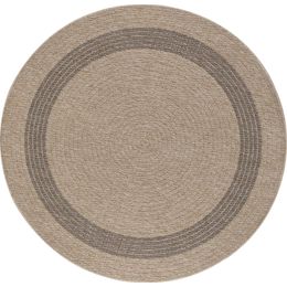 Teppich LIVABLISS, H:8mm &Oslash;:160cm, beige, Kunstfaser, Wohnzimmer, Teppiche, "RYE"