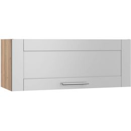 Klapph&auml;ngeschrank KOCHSTATION, B:90cm H:35,2cm T:34,9cm, grau, Schr&auml;nke, "KS-Ahus", Breite 90 cm