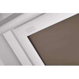 Velux Verdunklungsrollo "DKL P08 4574S", P08, stufenlos positionierbar, braun, Kinderzimmer, Rollos, alufarbene F&uuml;hrungsschienen & Griffleiste