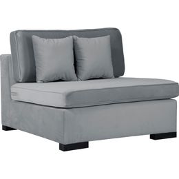 Sofa-Mittelelement Home Affaire, B:90cm H:86cm T:100cm, grau, Polsterelemente, "Skara", Modul zum eigenen Zusammenstellen, in vielen Bezugsqualit&auml;ten