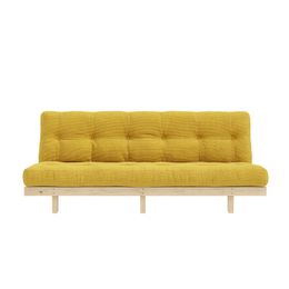 Schlafsofa Karup Design, B:200cm H:73cm T:100cm, gelb, Bezug: 100% Polyester, Kinderzimmer, Sofas, "Lean 200 Schlafsofa, Gästebett, Sofa mit