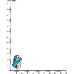 Amor Damen Kette mit Anh&auml;nger "Knoten, 9194827", Silber 925 (Sterlingsilber), L: 45, blau, Silber 925 (Sterlingsilber), Halsketten, mit Kristallstein