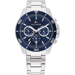 Tommy Hilfiger Herren Multifunktionsuhr "JORDAN", silber, Armbanduhren, Quarzuhr, Armbanduhr, Herrenuhr, Datum, Edelstahlarmband