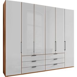 Dreht&uuml;renschrank Wiemann, B:246,9cm H:216cm T:58cm, braun, Floatglas, Holzwerkstoff, Schr&auml;nke, "Monaco", mit Glasfront sowie hochwertige Beschl&auml;ge