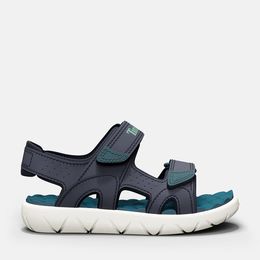 Timberland Kinder Sandale "PERKINS ROW BACKSTRAP SANDAL", Gr. 23, blau, Synthetik, Schuhe, mit Klettverschlu&szlig;