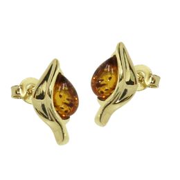 OSTSEE-SCHMUCK Damen Paar Ohrstecker "OSTSEE-SCHMUCK Ohrstecker Ires Ohrstecker Ires", 14 x 7mm, Gelbgold 375, gelb, Gelbgold 375, Ohrringe