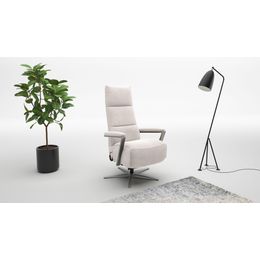 Sit & More TV-Sessel SIT & MORE, B:70cm H:124cm T:85cm, beige, 100% Polyester, Sessel, "Vario Comfort, inkl. Kopfteilverstellung & 360 Drehfunktion", inkl.