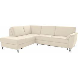 Sit & More Ecksofa SIT & MORE, B:250cm H:87cm T:201cm, beige, Kunstleder SOFTLUX;Luxus-Microfaser (100% Polyester), Wohnzimmer, Sofas, "Texel L-Form", mit