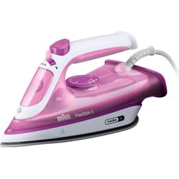 Braun Dampfb&uuml;geleisen "FreeStyle 3 FI 3124 PU - 2.400 W, 170 g Dampfsto&szlig;, 270 ml Wassertank", B:12cm H:14cm T:29cm, bunt, B&uuml;geleisen, 45 g